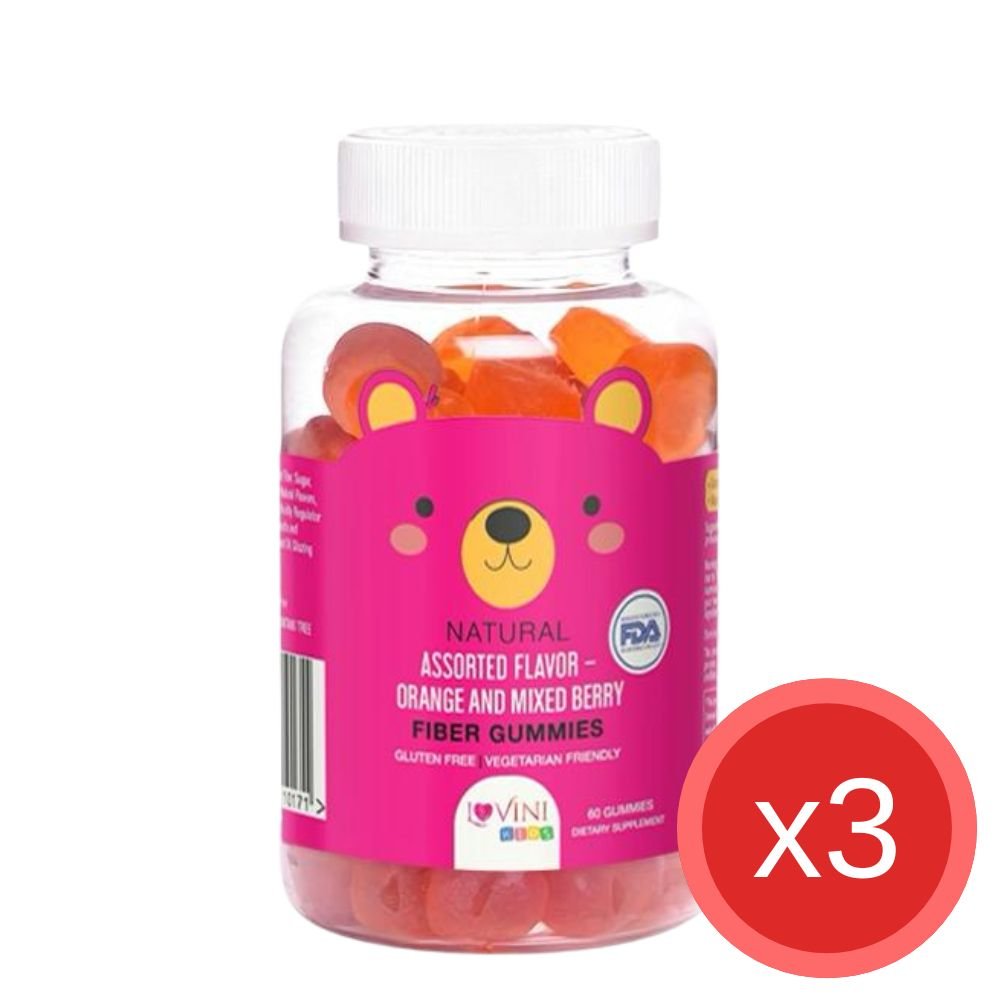 LoviniKids 心然兒童纖維軟糖 (90粒) 3件裝 – Lovini Health